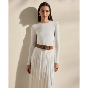 Ralph Lauren Shirred Crepe Jersey Day Dress