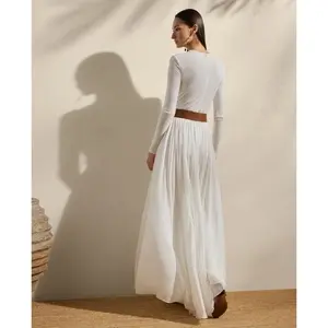 Ralph Lauren Shirred Crepe Jersey Day Dress