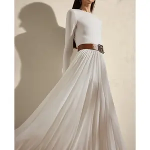 Ralph Lauren Shirred Crepe Jersey Day Dress