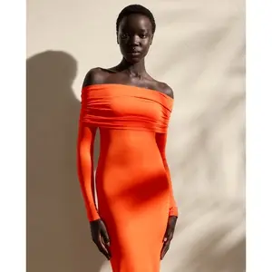 Ralph Lauren Jersey Off-the-shoulder Cocktail Dress