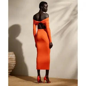 Ralph Lauren Jersey Off-the-shoulder Cocktail Dress