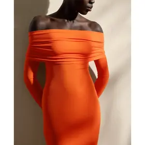 Ralph Lauren Jersey Off-the-shoulder Cocktail Dress