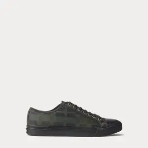 Ralph Lauren Check-print Oilcloth Sneaker - Navy Multi Plaid