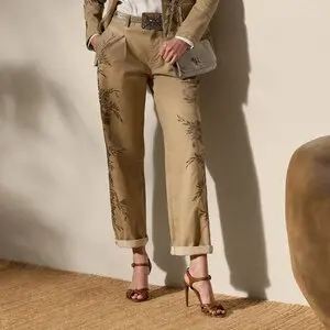 Ralph Lauren Fallon Embellished Cotton Chino Pant