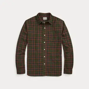 Ralph Lauren Plaid-print Flannel Workshirt - Green/red