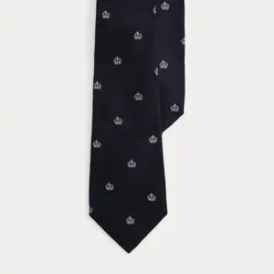 Ralph Lauren Silk-cashmere Club Tie - Navy