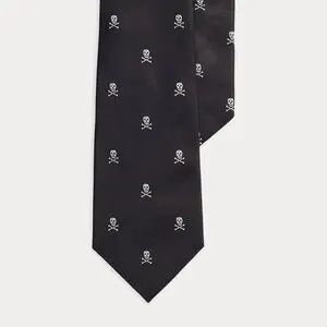 Ralph Lauren Skull-and-bones Silk Repp Tie - Black