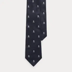 Ralph Lauren Skull-and-bones Silk Repp Tie - Navy