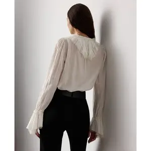 Ralph Lauren Kensley Cotton-silk Voile Blouse