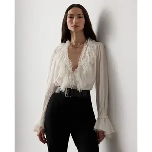 Ralph Lauren Kensley Cotton-silk Voile Blouse