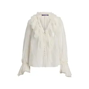 Ralph Lauren Kensley Cotton-silk Voile Blouse