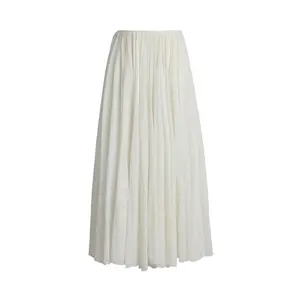 Ralph Lauren Trivelas Embellished Pleated Voile Skirt