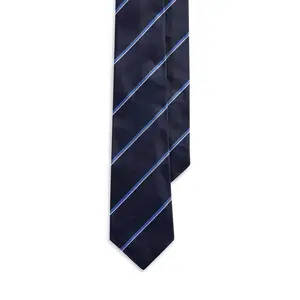 Ralph Lauren Striped Silk Repp Tie - Navy Multi