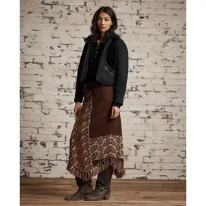 Ralph Lauren Fringe-trim Wool Jacquard Skirt