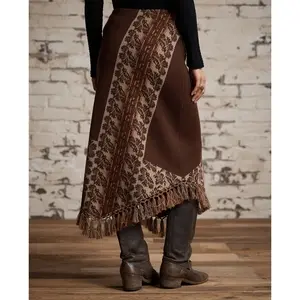 Ralph Lauren Fringe-trim Wool Jacquard Skirt
