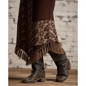 Ralph Lauren Fringe-trim Wool Jacquard Skirt
