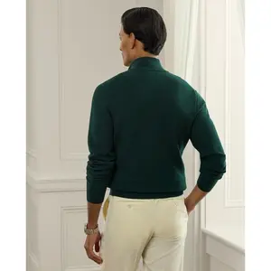 Ralph Lauren Piqué-knit Wool Quarter-zip Sweater