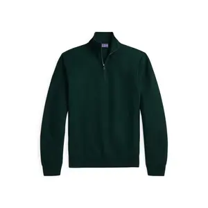 Ralph Lauren Piqué-knit Wool Quarter-zip Sweater