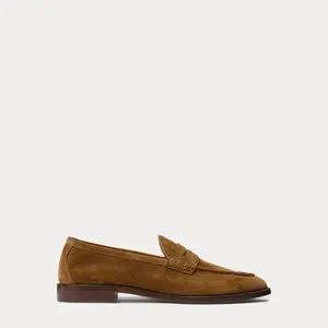 Ralph Lauren Bolden Calf-suede Penny Loafer Cacao