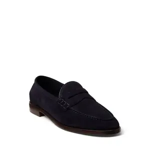 Ralph Lauren Bolden Calf-suede Penny Loafer - Navy