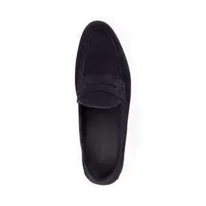 Ralph Lauren Bolden Calf-suede Penny Loafer - Navy