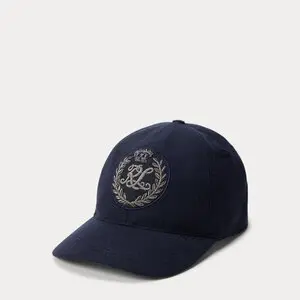 Ralph Lauren Bullion Crest Wool Ball Cap - Navy