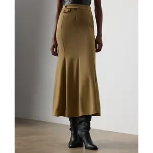 Ralph Lauren Teyanna Wool Gabardine Skirt