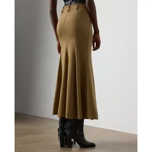 Ralph Lauren Teyanna Wool Gabardine Skirt