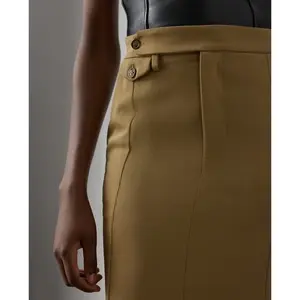 Ralph Lauren Teyanna Wool Gabardine Skirt