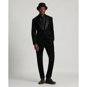 Ralph Lauren Plaid Corduroy Tuxedo Jacket