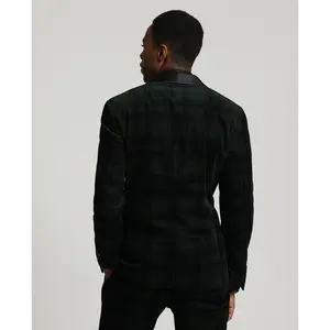 Ralph Lauren Plaid Corduroy Tuxedo Jacket