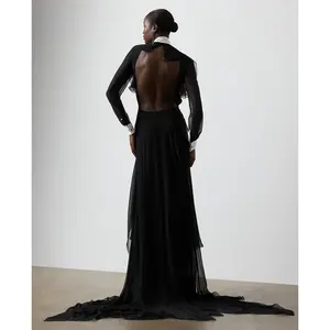 Ralph Lauren Emala Silk Chiffon Evening Dress