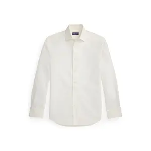Ralph Lauren Piqué-bib French Cuff Tuxedo Shirt - White