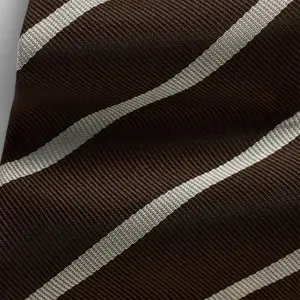 Ralph Lauren Striped Silk Repp Tie - Brown