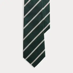 Ralph Lauren Striped Silk Repp Tie - Green