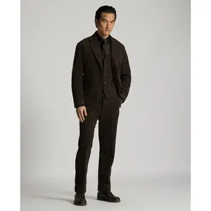 Ralph Lauren Diamond-print Moleskin Officer’s Pant - Brown/black Multi