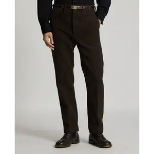Ralph Lauren Diamond-print Moleskin Officer’s Pant - Brown/black Multi