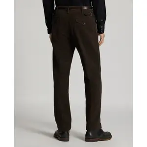 Ralph Lauren Diamond-print Moleskin Officer’s Pant - Brown/black Multi