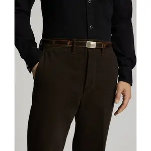 Ralph Lauren Diamond-print Moleskin Officer’s Pant - Brown/black Multi