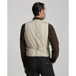 Ralph Lauren Check-print Moleskin Vest