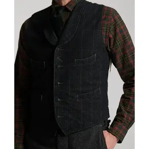 Ralph Lauren Check-print Moleskin Vest