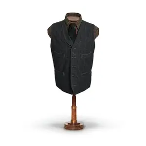 Ralph Lauren Check-print Moleskin Vest