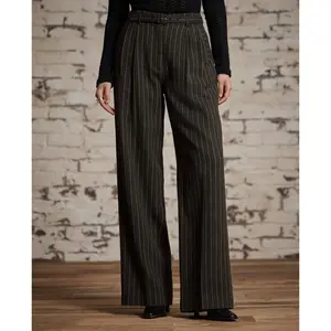 Ralph Lauren Striped Wool-cotton Pant