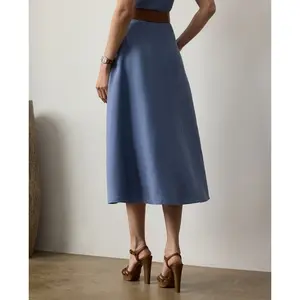 Ralph Lauren Erica Linen Skirt - Cornflower