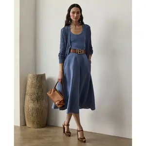 Ralph Lauren Erica Linen Skirt - Cornflower