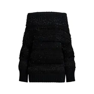 Ralph Lauren Embellished Off-the-shoulder Sweater