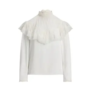 Ralph Lauren Alexandrea Crepe-back-satin Blouse