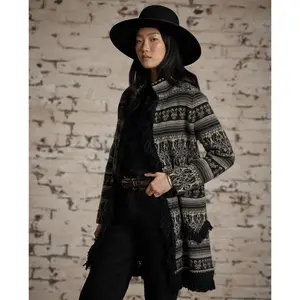 Ralph Lauren Wool-cashmere Jacquard Duster Cardigan