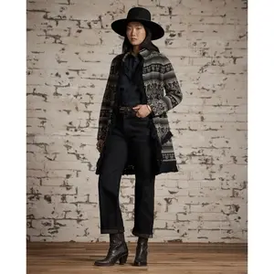 Ralph Lauren Wool-cashmere Jacquard Duster Cardigan