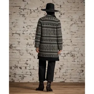Ralph Lauren Wool-cashmere Jacquard Duster Cardigan